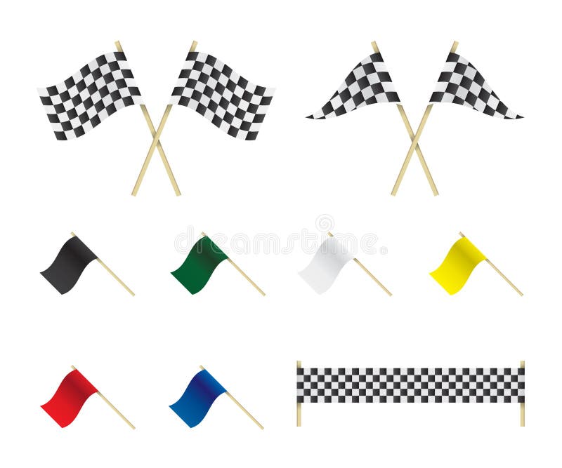 Racing flags set stock vector. Illustration of flags - 63383429