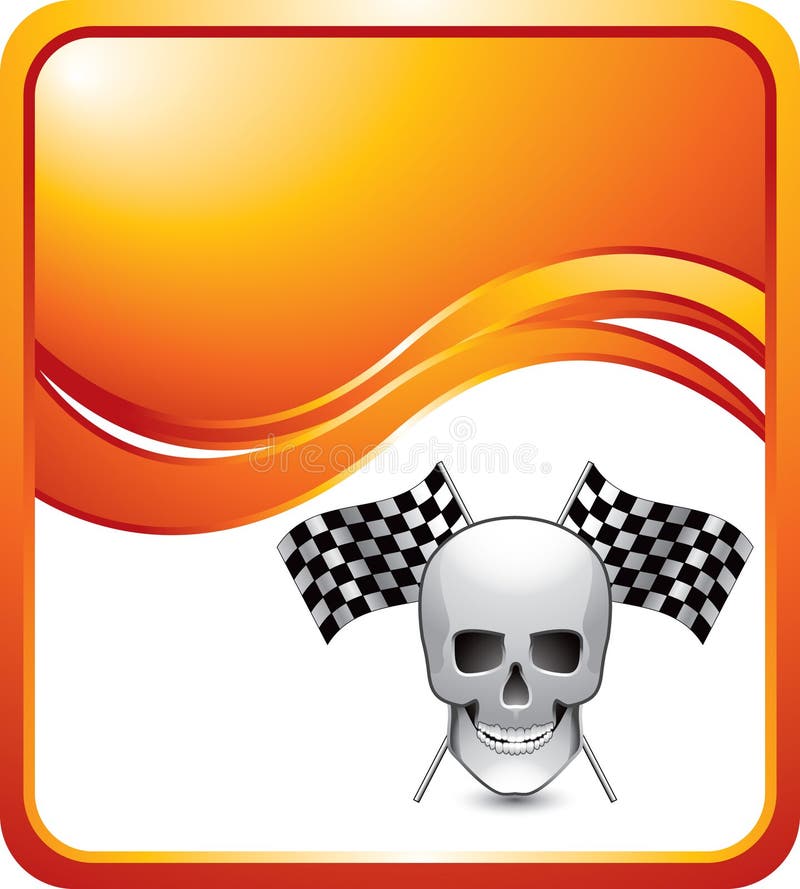 Racing Checkered Flags Orange Wave Background Stock Illustrations – 12 ...