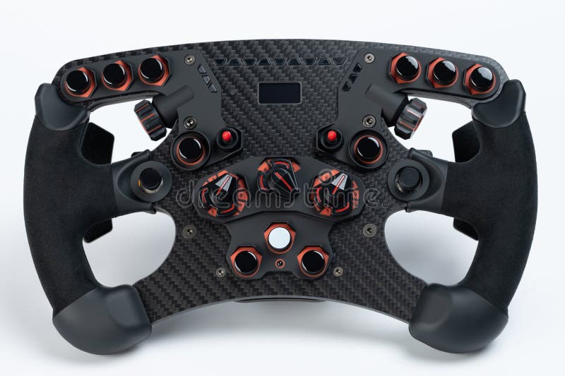 Racing Formula Steering Wheel Isolated Stock Photo - Image of modern ...