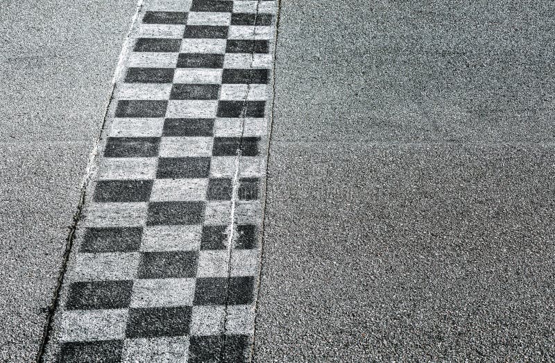 Racing Ground with a Checkered Pattern Marking the Finish Line at a ...