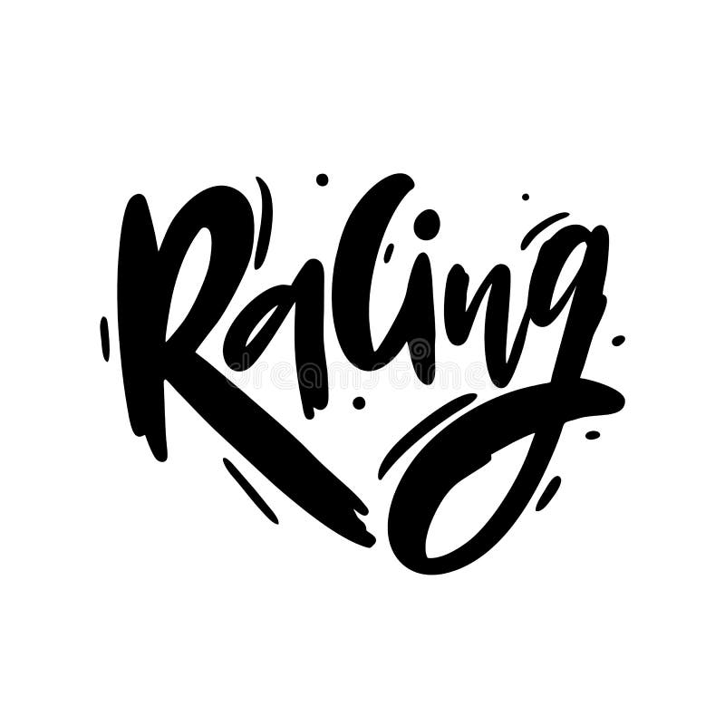 Speed Rally Hand Drawn Vector Lettering. Fast Logo Auto Rally Stock ...