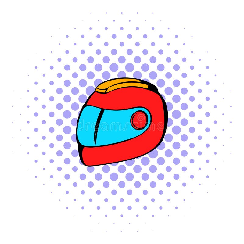 Racing Helmet Icon, Icon Cartoon Stock Vector - Illustration of ...
