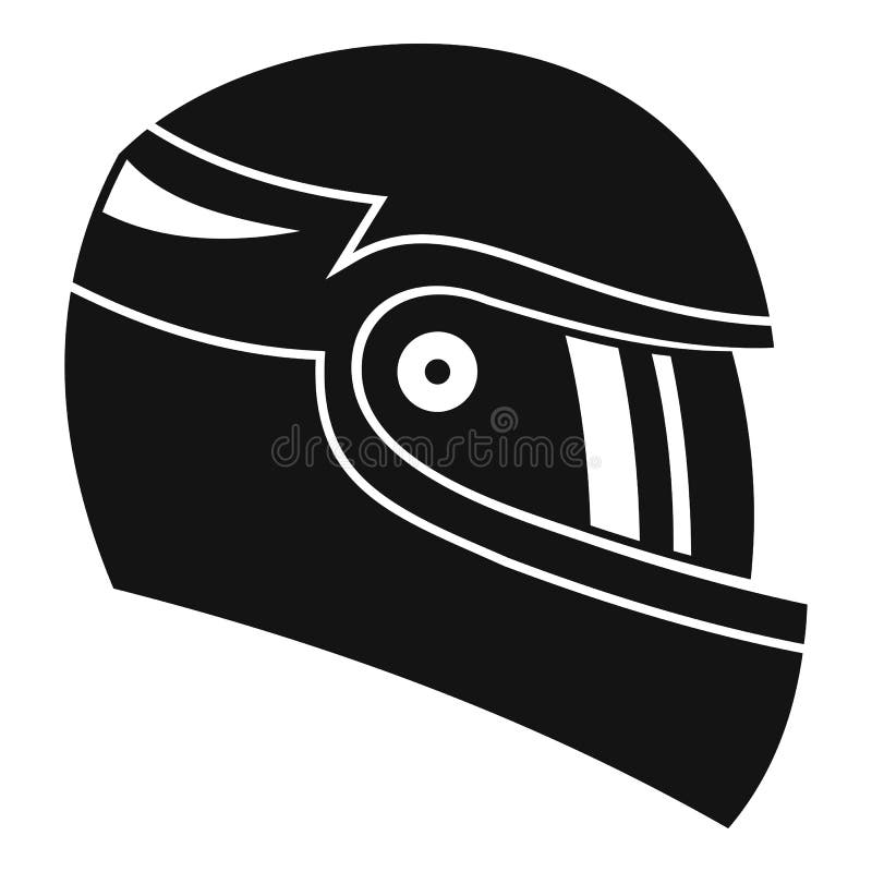 Racing Helmet Icon, Simple Style Stock Vector - Illustration of extreme ...