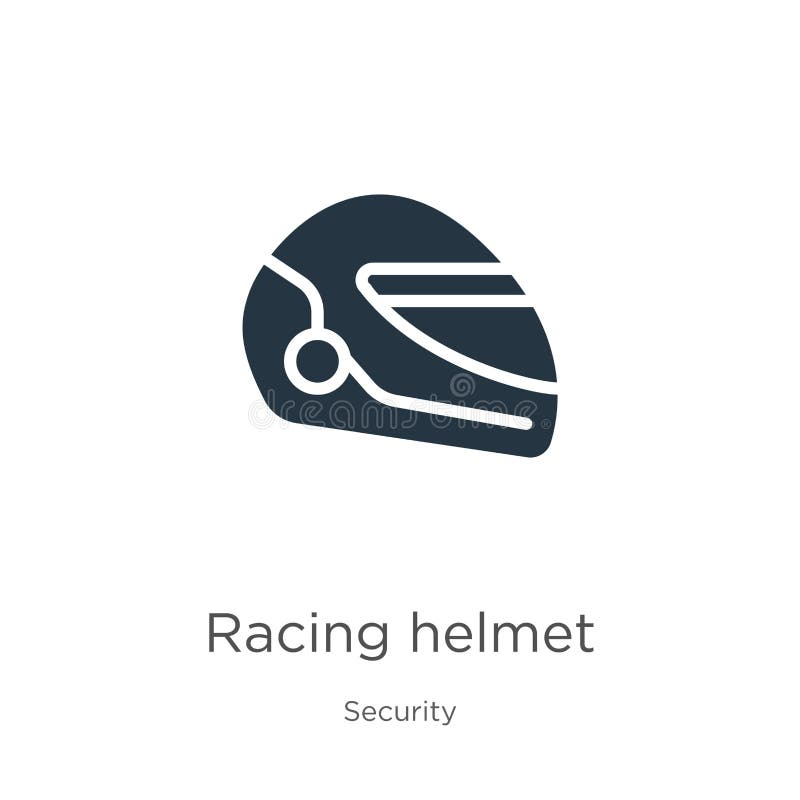 Racing Helmet Icon Vector. Trendy Flat Racing Helmet Icon from Security ...