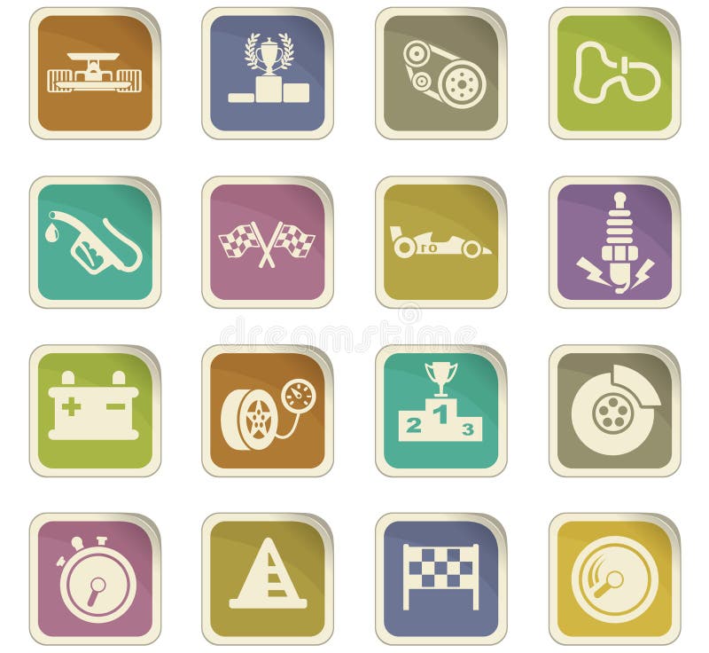 Racing icon set stock illustration. Illustration of watch - 89214531