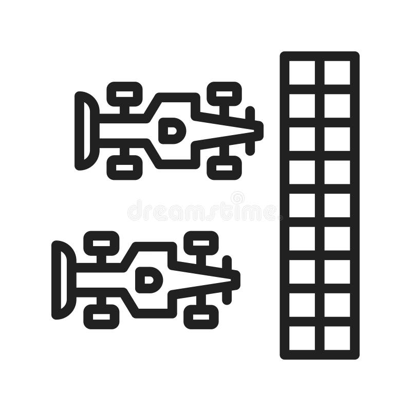 Car Racing Icon Pictogram Vector Design. Stick Figure Man Car Racing ...