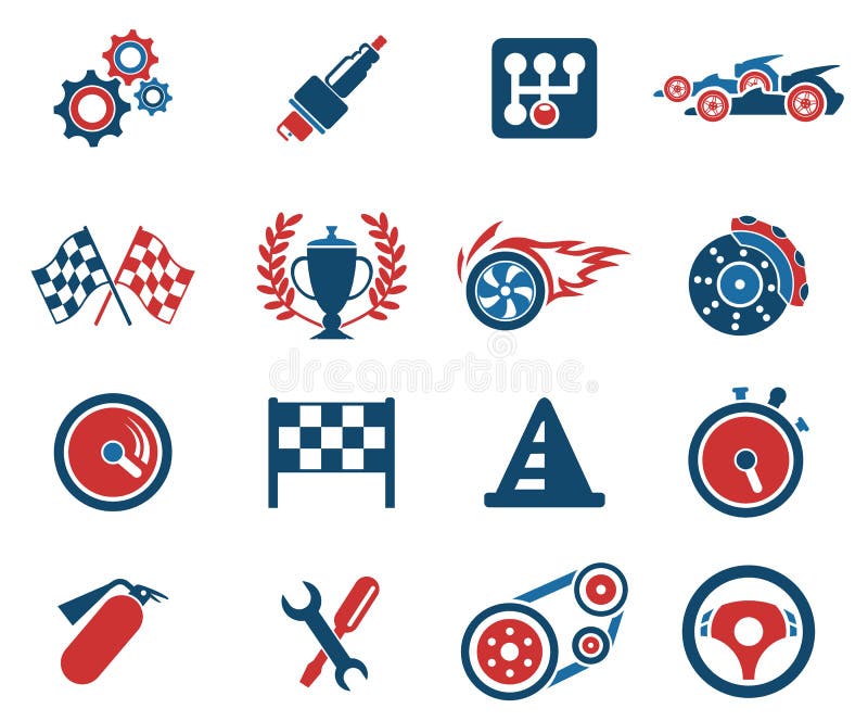Racing icons stock vector. Illustration of tire, drive - 65964286