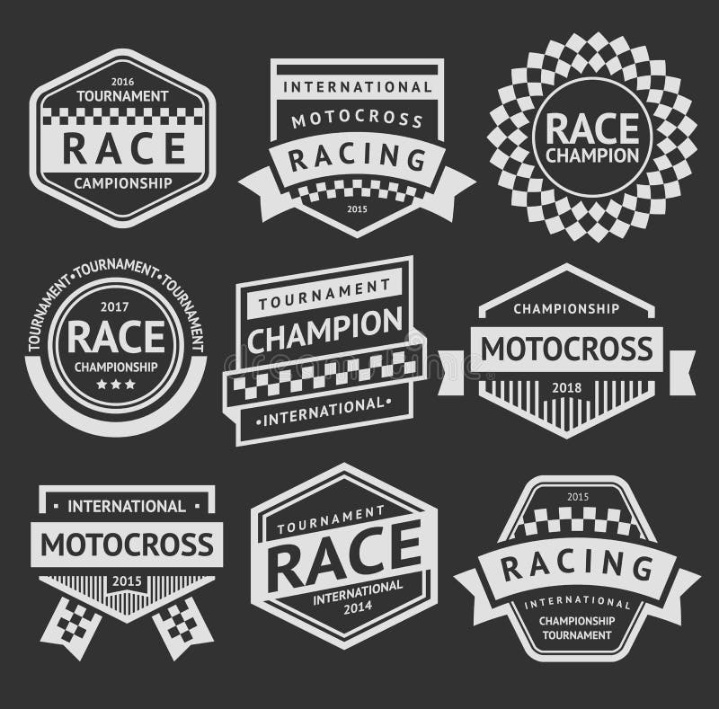 Set of racing badge stock vector. Illustration of drive - 48212731