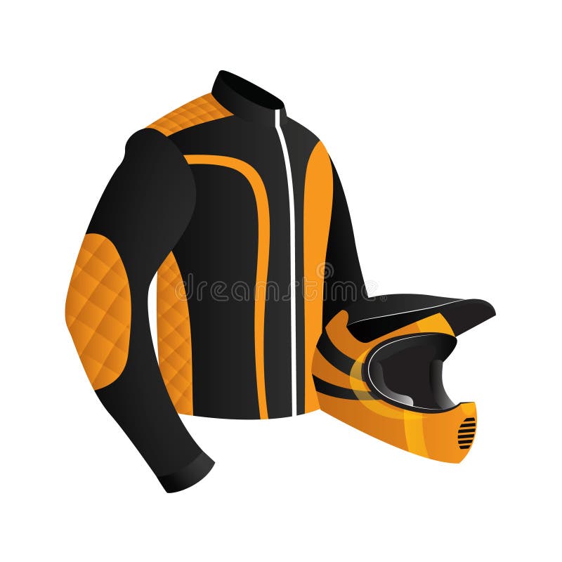 Racing Jacket and Helmet. Vector Illustration Decorative Design Stock ...