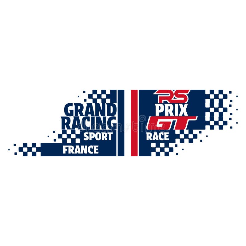 Racing label France flag stock illustration. Illustration of fast ...