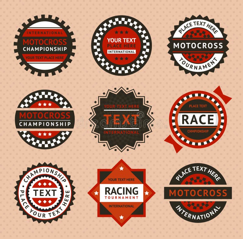 Racing Labels - Vintage Style Stock Vector - Illustration of town ...
