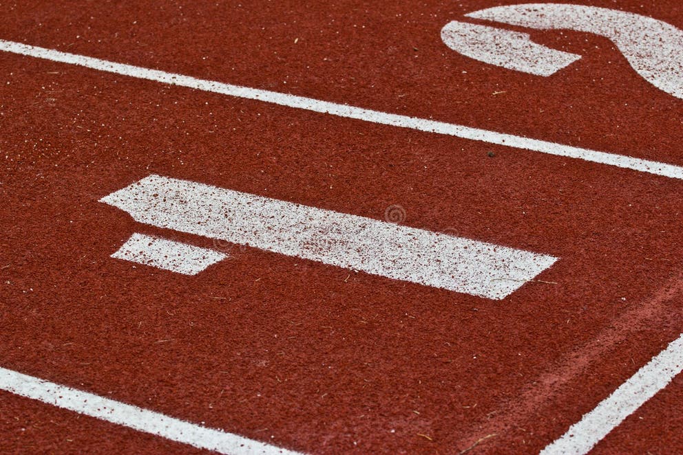 Racing lanes with numbers stock photo. Image of compete - 29410392