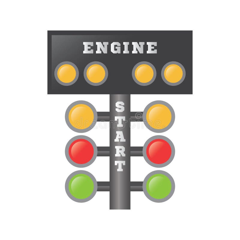 Racing Lights. Vector Illustration Decorative Design Stock Vector ...