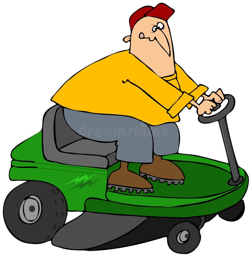 Racing Mower stock illustration. Illustration of lawn - 8425236