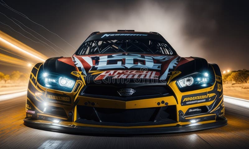 Racing NASCAR car stock illustration. Illustration of auto - 281233932