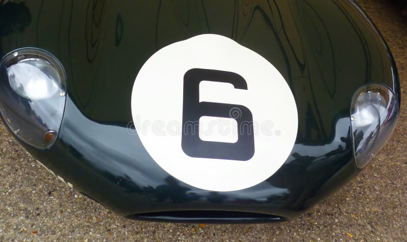 Red Old Racing Car with Number Five Painted on it Stock Photo - Image ...