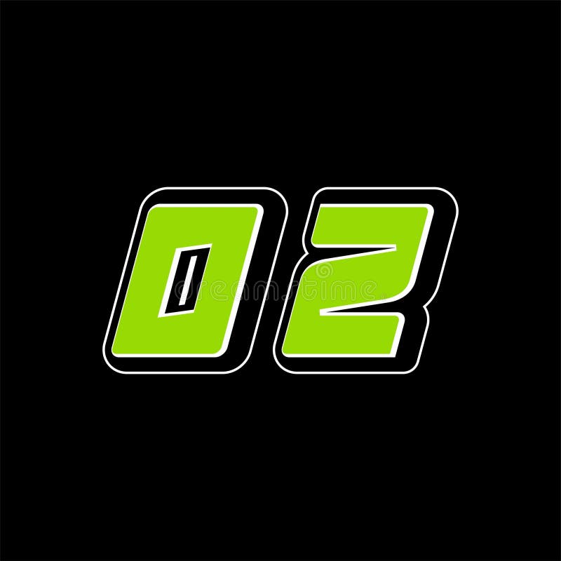 Racing Number 02 Design Template Stock Vector - Illustration of formula ...
