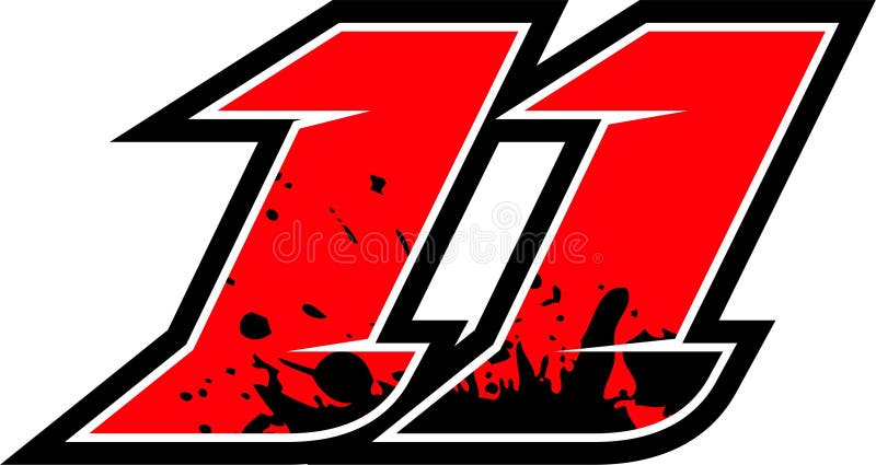 Racing number 11 stock illustration. Illustration of sign - 211313557