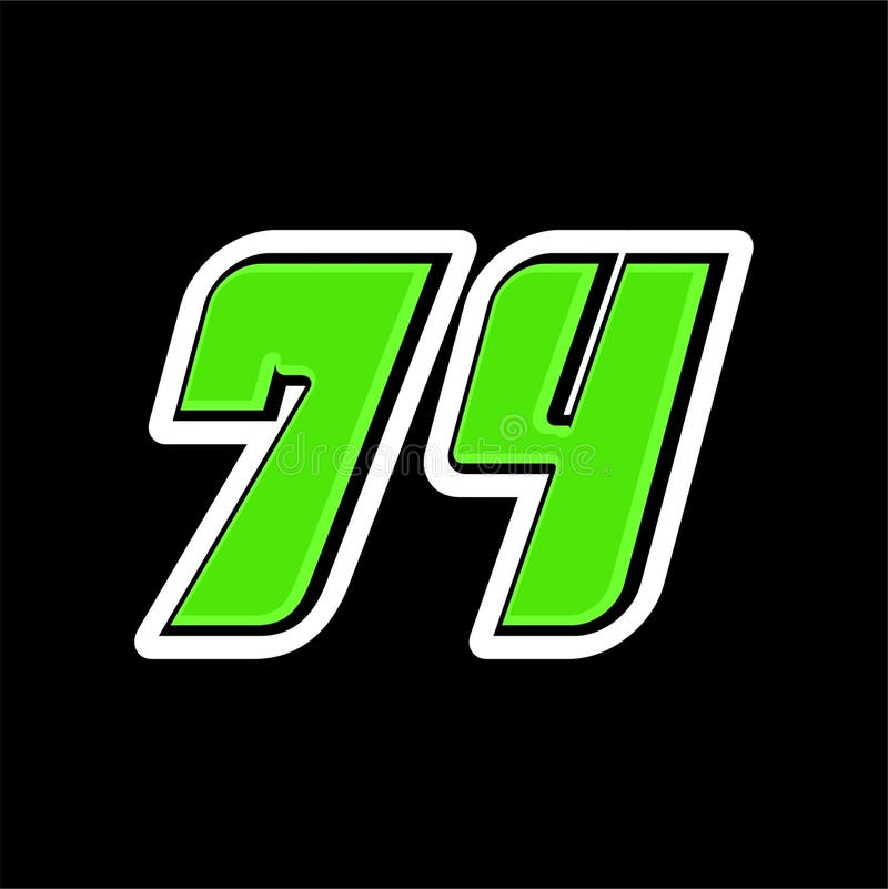 Racing Number 74 Design Template Stock Illustrations – 1 Racing Number ...