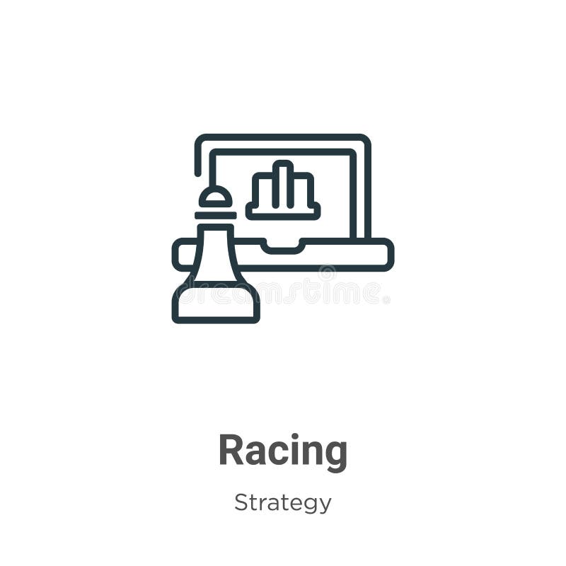 Racing Outline Vector Icon. Thin Line Black Racing Icon, Flat Vector ...