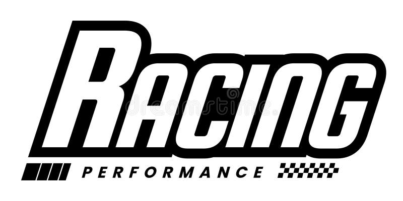 Racing Performance Logo, Car Race Sticker on a White Background. Racing ...