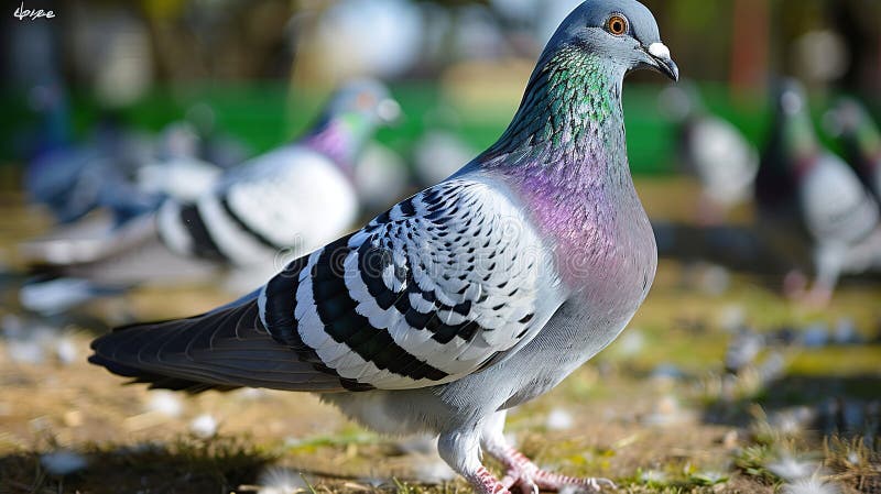 These are Racing Pigeon Prepares for Landing Stock Illustration ...