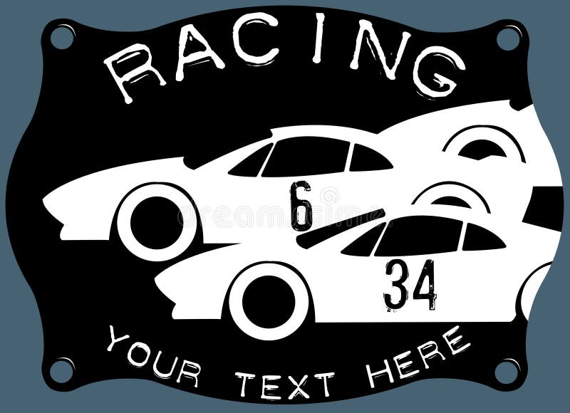Racing Plate stock illustration. Illustration of retro - 6885857