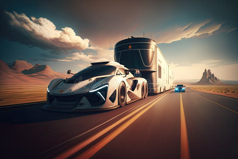 Racing, Practice, and Work on the Road Rally Circuit Stock Illustration ...