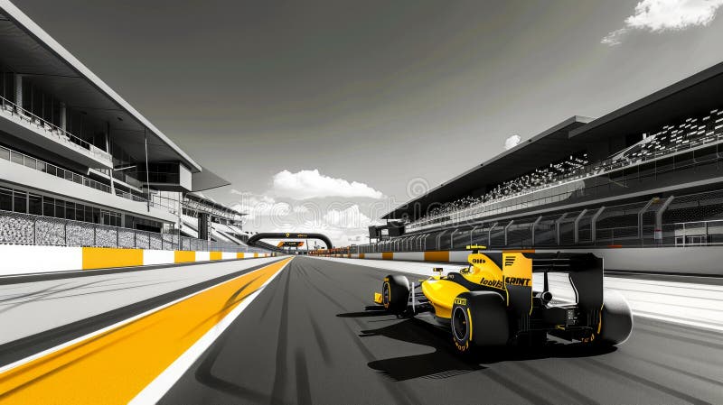 Racing Ring with an Open Wheel Formula Car Stock Photo - Image of fast ...