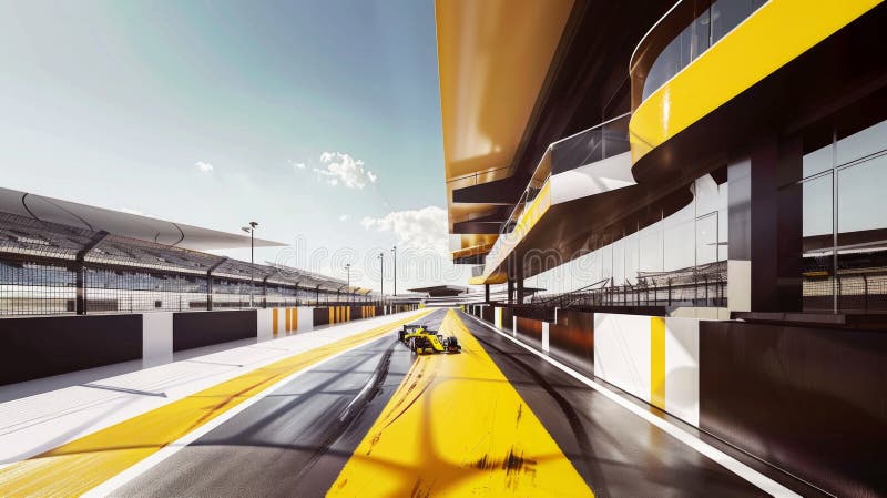 Racing Ring with an Open Wheel Formula Car Stock Photo - Image of ...