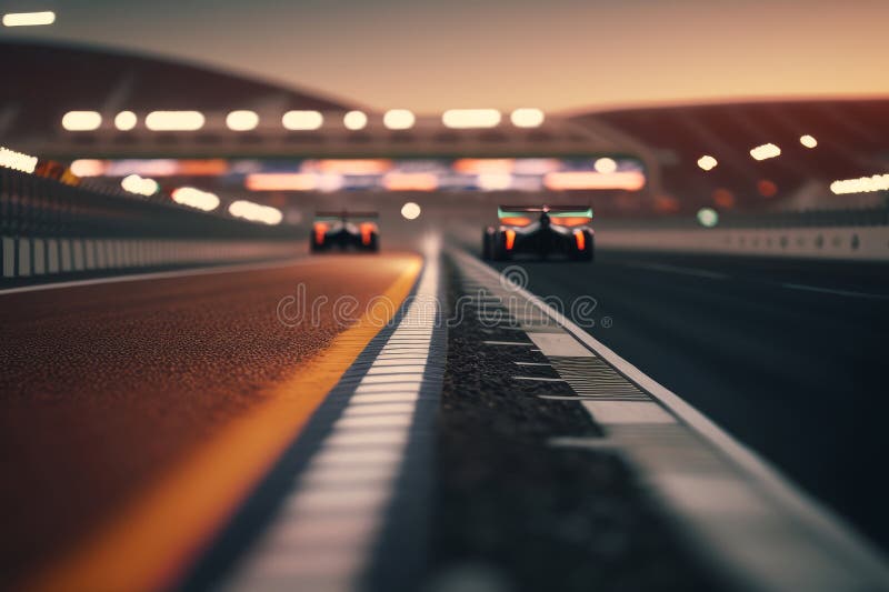 Racing Road, Car Track Generative AI Stock Illustration - Illustration ...