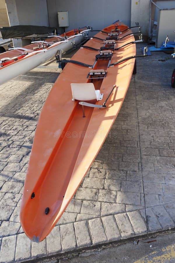 Racing rowing boat stern stock photo. Image of storage - 49864920