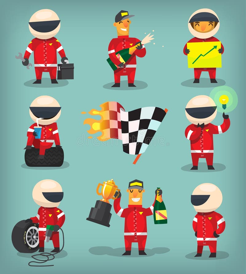 Racing set stock vector. Illustration of road, drink - 61117418