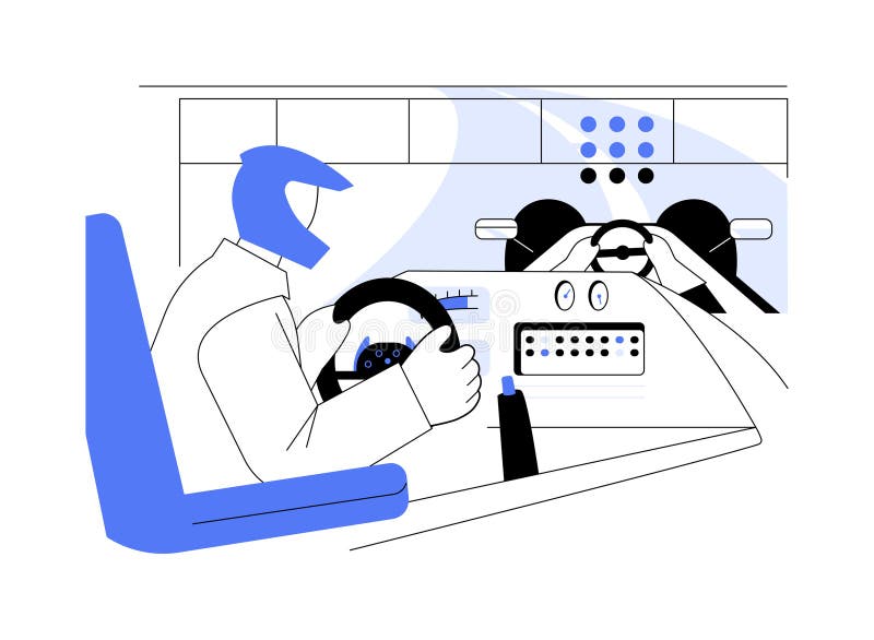 Racing Simulator Abstract Concept Vector Illustration. Stock Vector ...