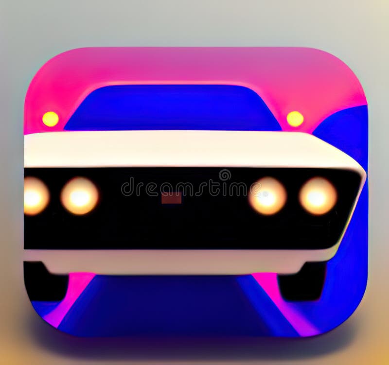 Racing Simulator Software App Icon. Generative AI. Stock Illustration ...
