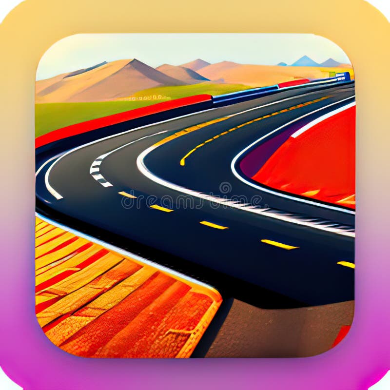 Racing Simulator Software App Style Icon. Generative AI. Stock ...