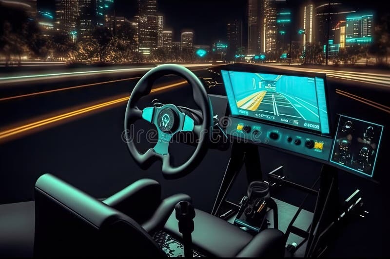 A Racing Simulator Video Game Interface Stock Illustration ...