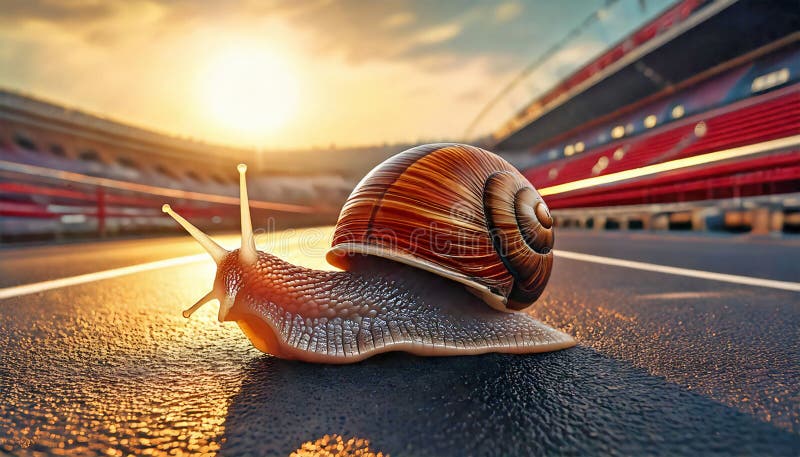Racing snail stock illustration. Illustration of sportive - 347936962