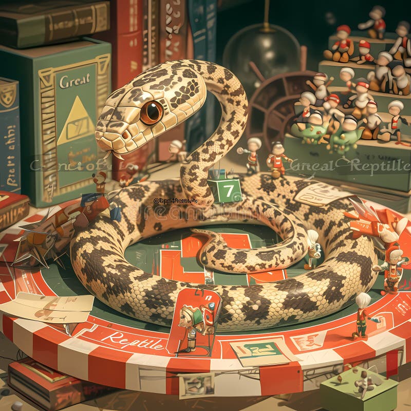 Racing Snake: Dynamic and Action-Packed Stock Image Stock Illustration ...
