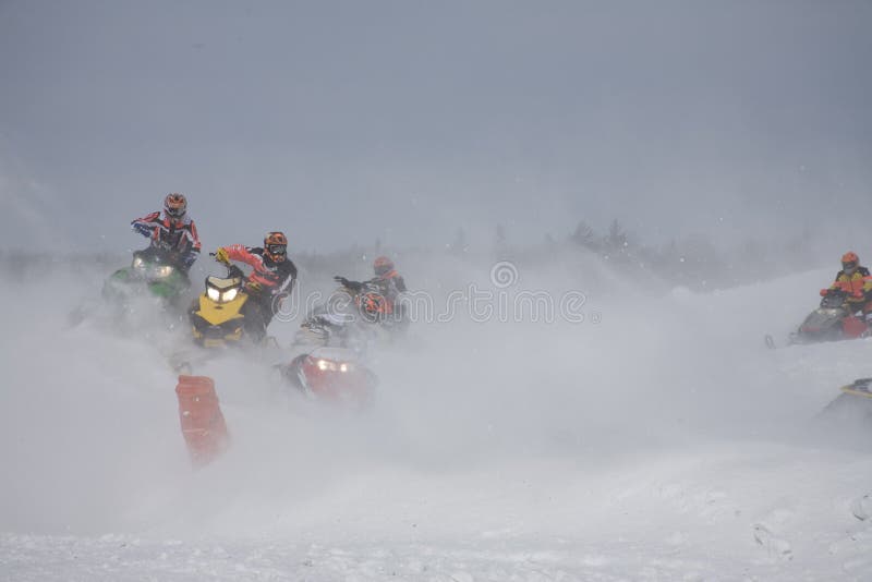Racing in a snowstorm stock photo. Image of racing, canada - 4541122