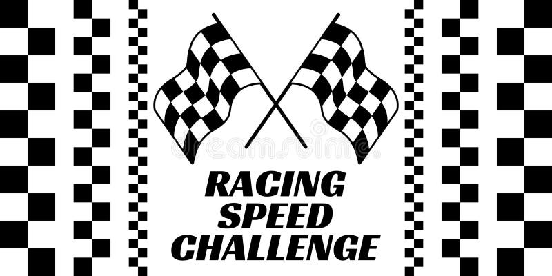 Racing, Speed, Challenge. Racing Flags and Checkerboards Stock Vector ...
