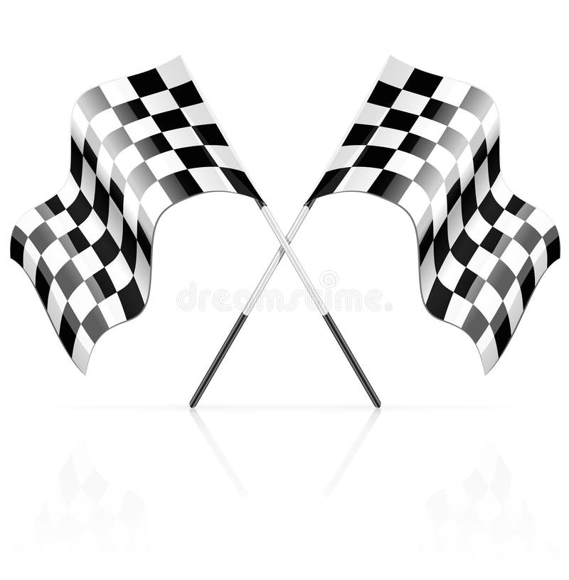 Racing Sport Competition Start and Finish Symbol Stock Illustration ...