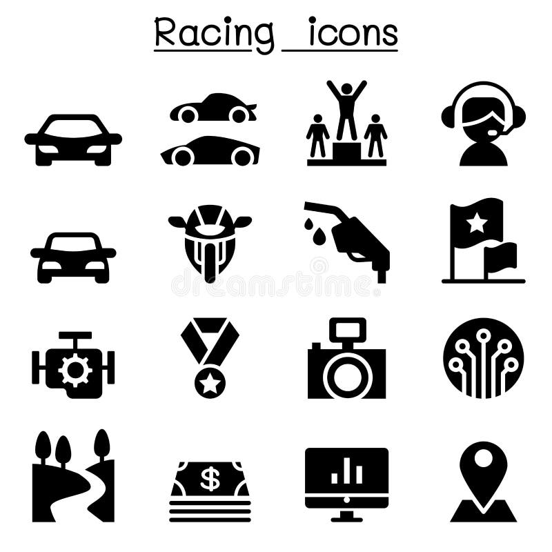 Racing Sport icons stock vector. Illustration of prize - 98129211