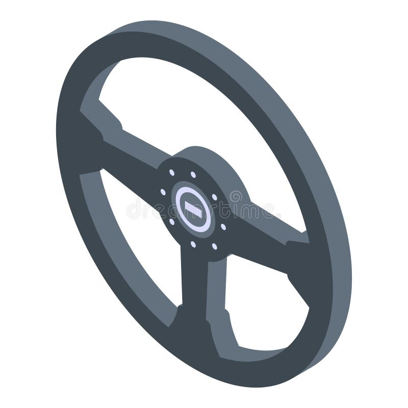 Racing Steering Wheel Icon, Isometric Style Stock Vector - Illustration ...