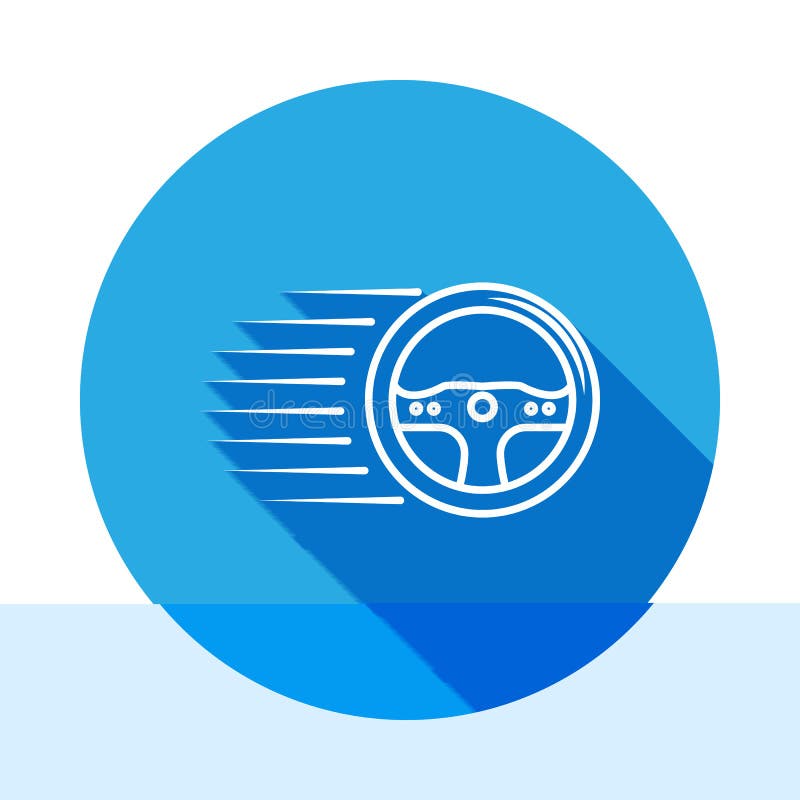 Racing Steering Wheel Icon in Blue Neon Style. Element of Racing for ...