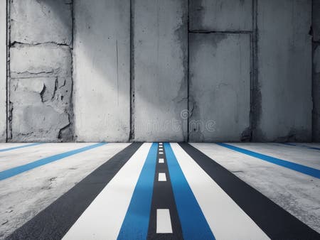 Racing Stripe Finish Line Texture Concrete Background. Stock Photo ...