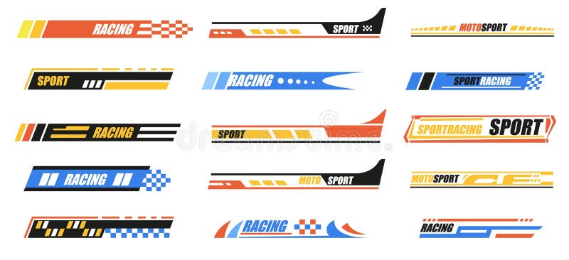 Racing Stripes. Checkered Flag Stripe and Racing Tape Borders for Car ...