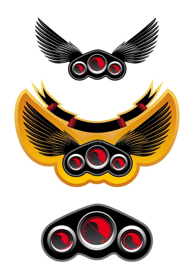 Racing symbols and icons stock vector. Illustration of line - 18094529