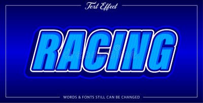 Racing Editable Text Effect Style Stock Vector - Illustration of ...
