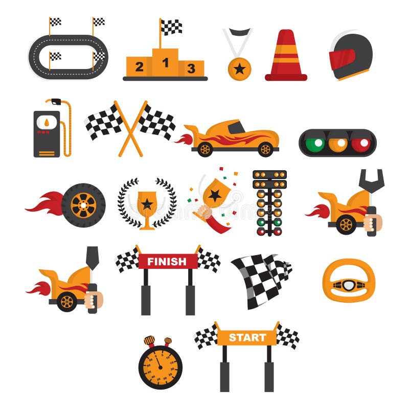 Racing Themed Vectors. Vector Illustration Decorative Design Stock ...